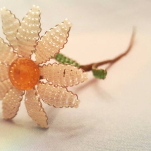 Beaded Button Daisy - Etsy