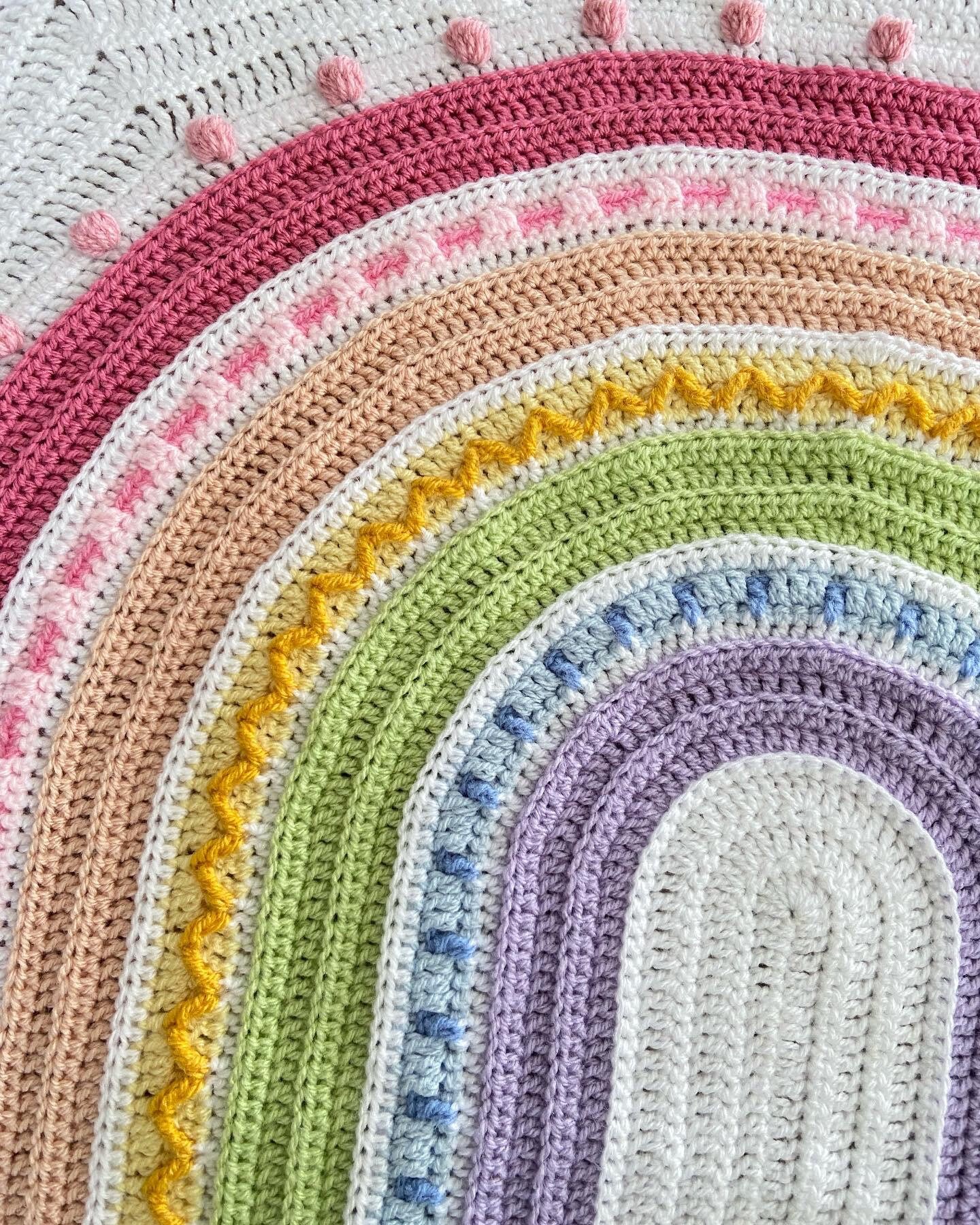 Boho Rainbow Blanket Crochet Pattern Instant Download Pdf - Etsy