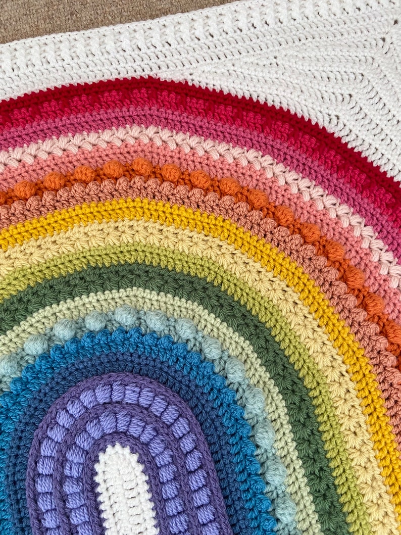CROCHET PATTERN Rainbow Blanket Crochet Pattern Mixed - Etsy