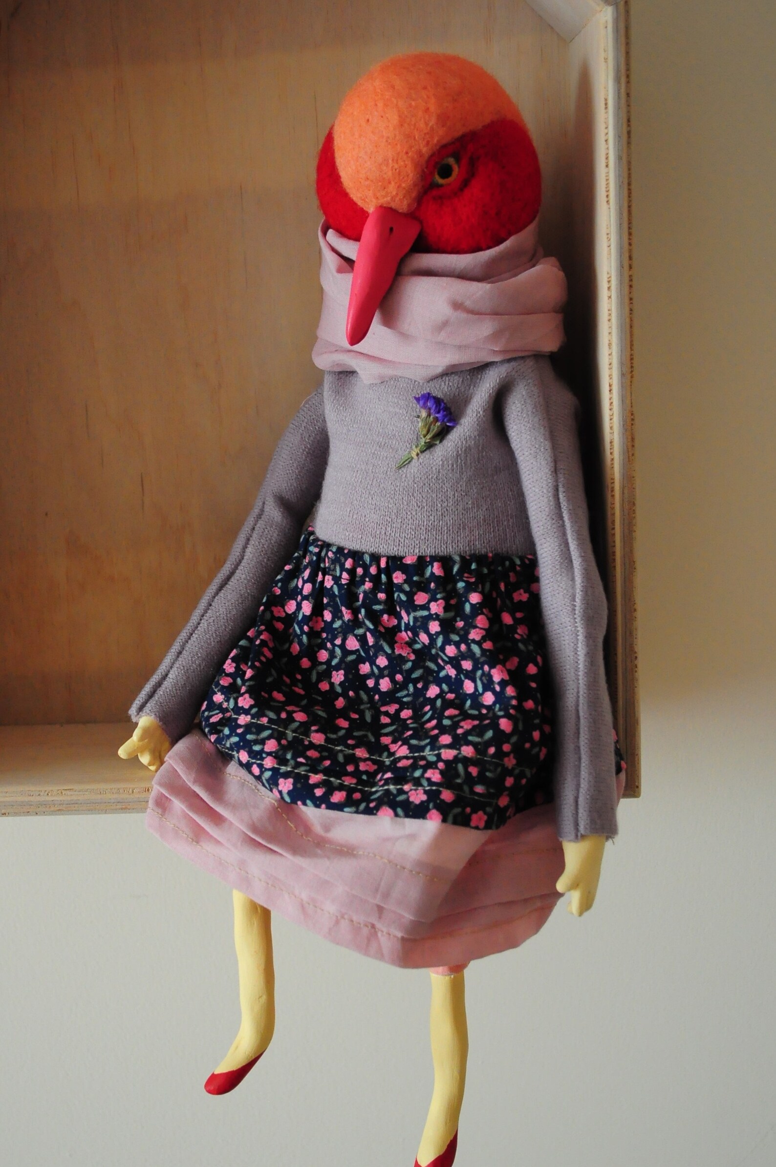 Kate Bird Posable Handmade Realistic Stuffed Fabric Art Doll | Etsy