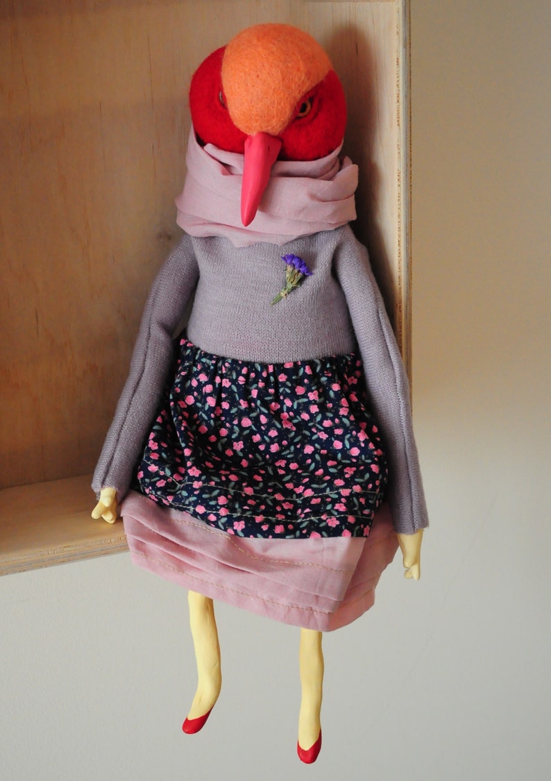 Kate Bird Posable Handmade Realistic Stuffed Fabric Art Doll | Etsy