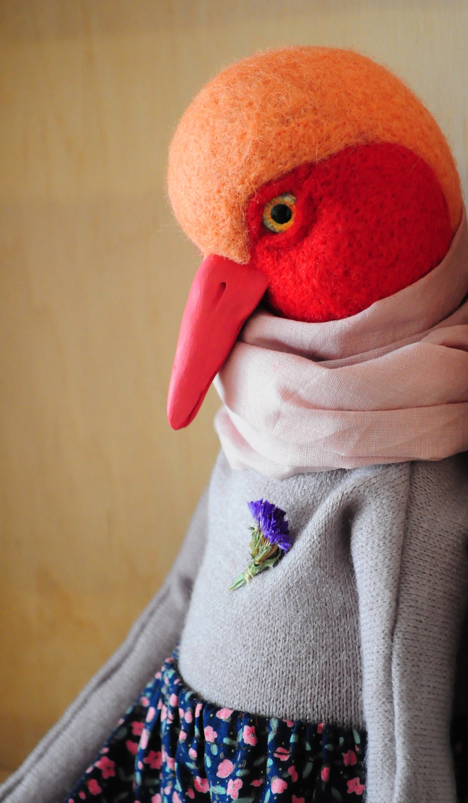 Kate Bird Posable Handmade Realistic Stuffed Fabric Art Doll | Etsy