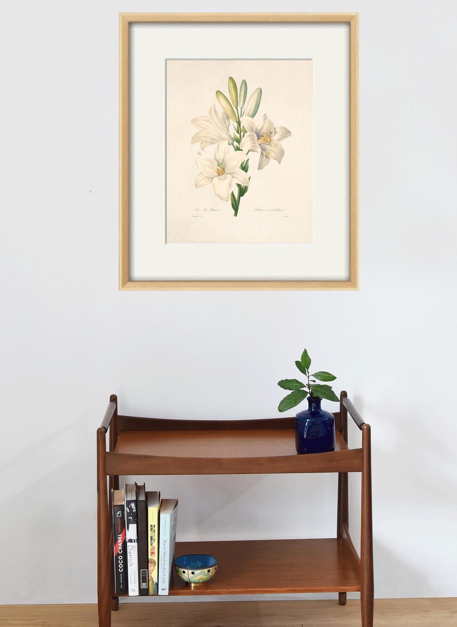 White Lily Vintage Flower Art Print Cottage Wall Art Victorian Print ...