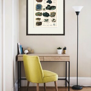 Gemstone Art Minerals and Gems Crystals Wall Art Gemstones Green ...