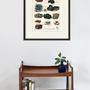 Gemstone Art Minerals and Gems Crystals Wall Art Gemstones Green ...