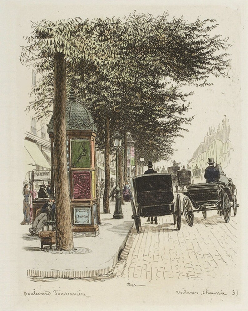 French Art Print Poster Paris Wall Art Victorian Art Antique - Etsy