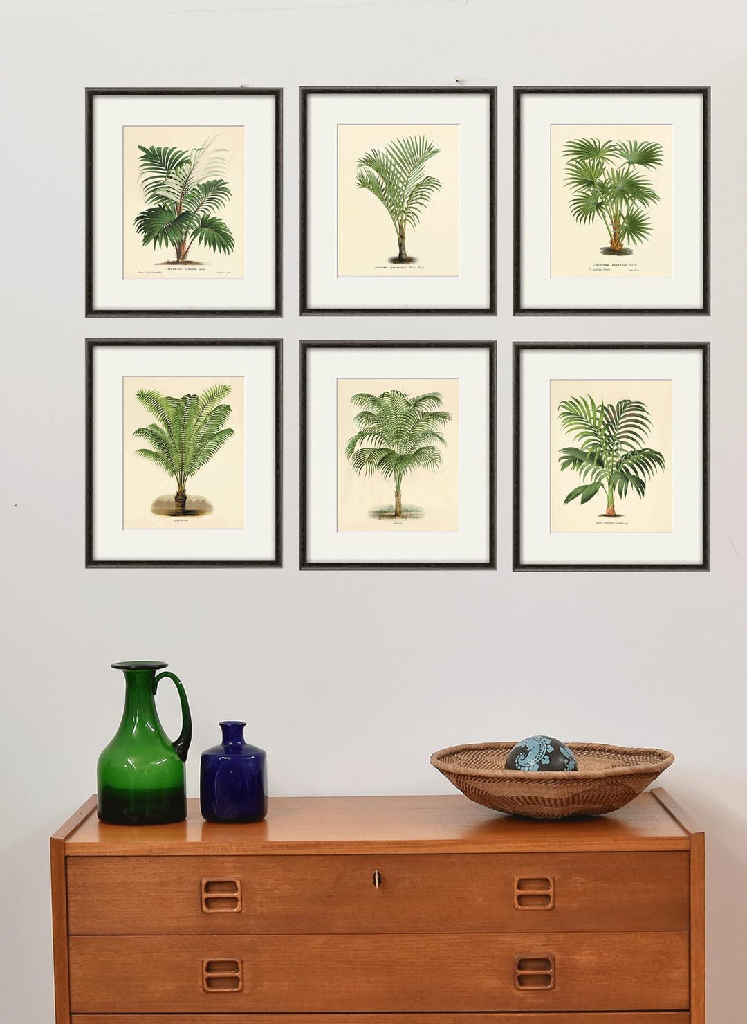 Antique Palm Tree Print Set: Victorian Botanical Wall Art - Etsy