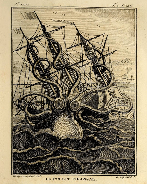 Antique Octopus Art