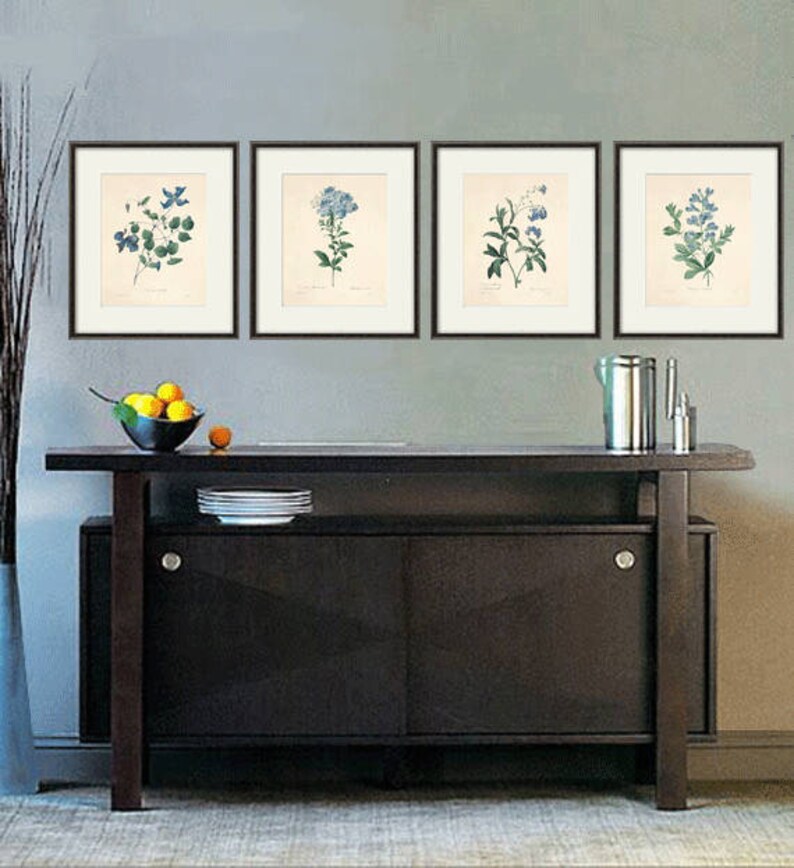 Antique flower print Cottage wall art flowers Victorian print | Etsy