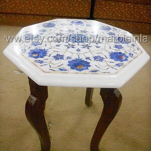 Blue Coffee Table Top Marble Inlay Living Room Furniture - Etsy