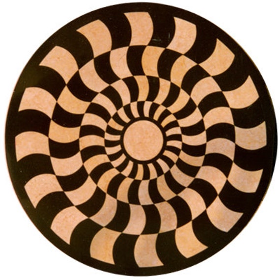 Round Coffee Tableblack Marble Inlay Small End Table Top | Etsy