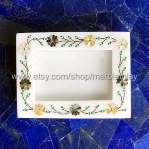 Marble Photo Frame Inlay Mother of Pearl Picture Frame - Etsy