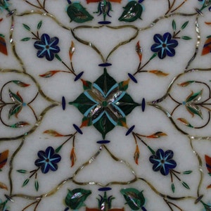 Marble Inlay Plates / Pietra Dura Plaques / Marble Vanity Tray / Hand ...