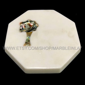 Marble Hexagon Coasters Geometric Coasters Set of 4 Stone Inlay ...