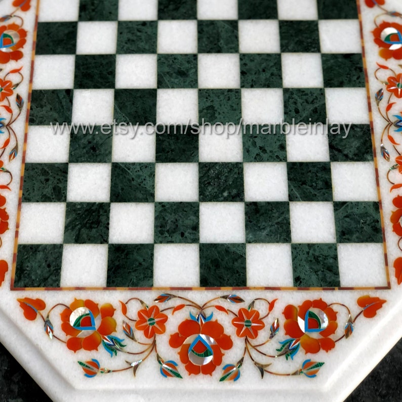 Marble Chess Table With Pieces Set Unique Board Games for - Etsy