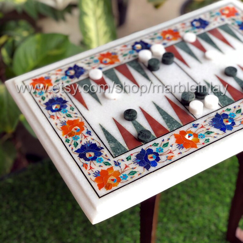 Handmade Backgammon Set Backgammon Board Game Side Table - Etsy
