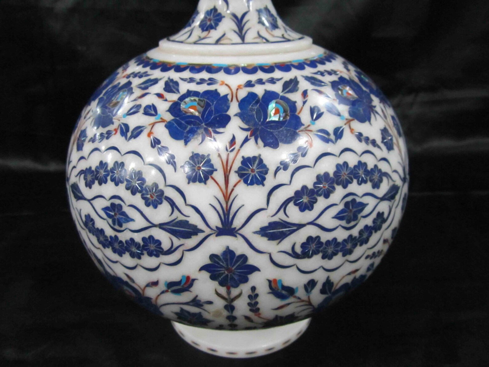 Antique Marble Flower Vase / Stone Inlay Flowers Pot / Hand | Etsy