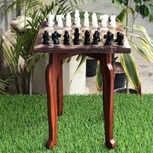 Marble Chess Table With Pieces Set Unique Board Games - Etsy