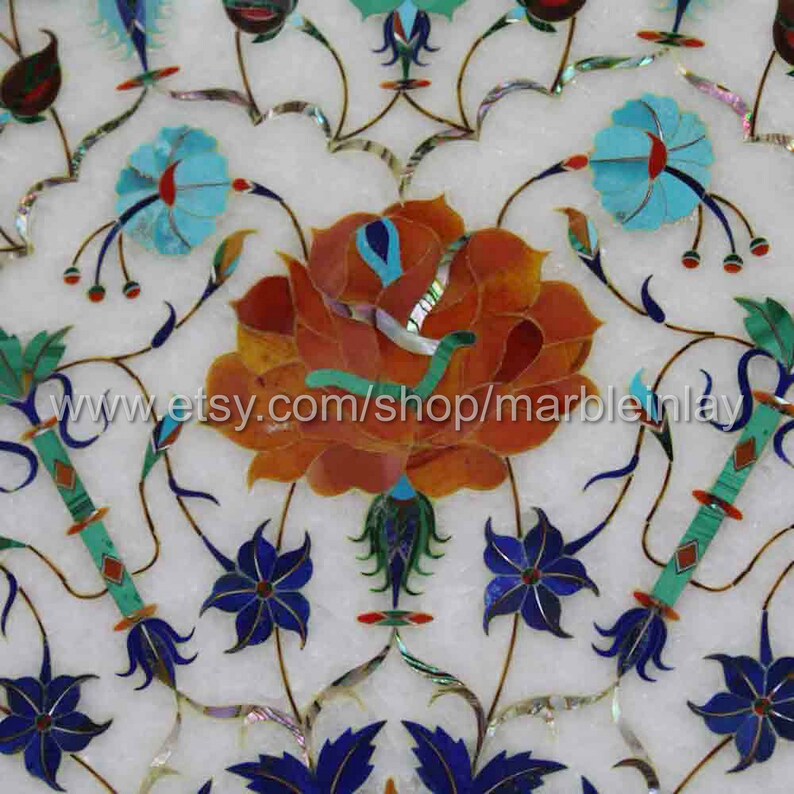 Kitchen & Dining Room Table Top Marble Inlay Handmade - Etsy