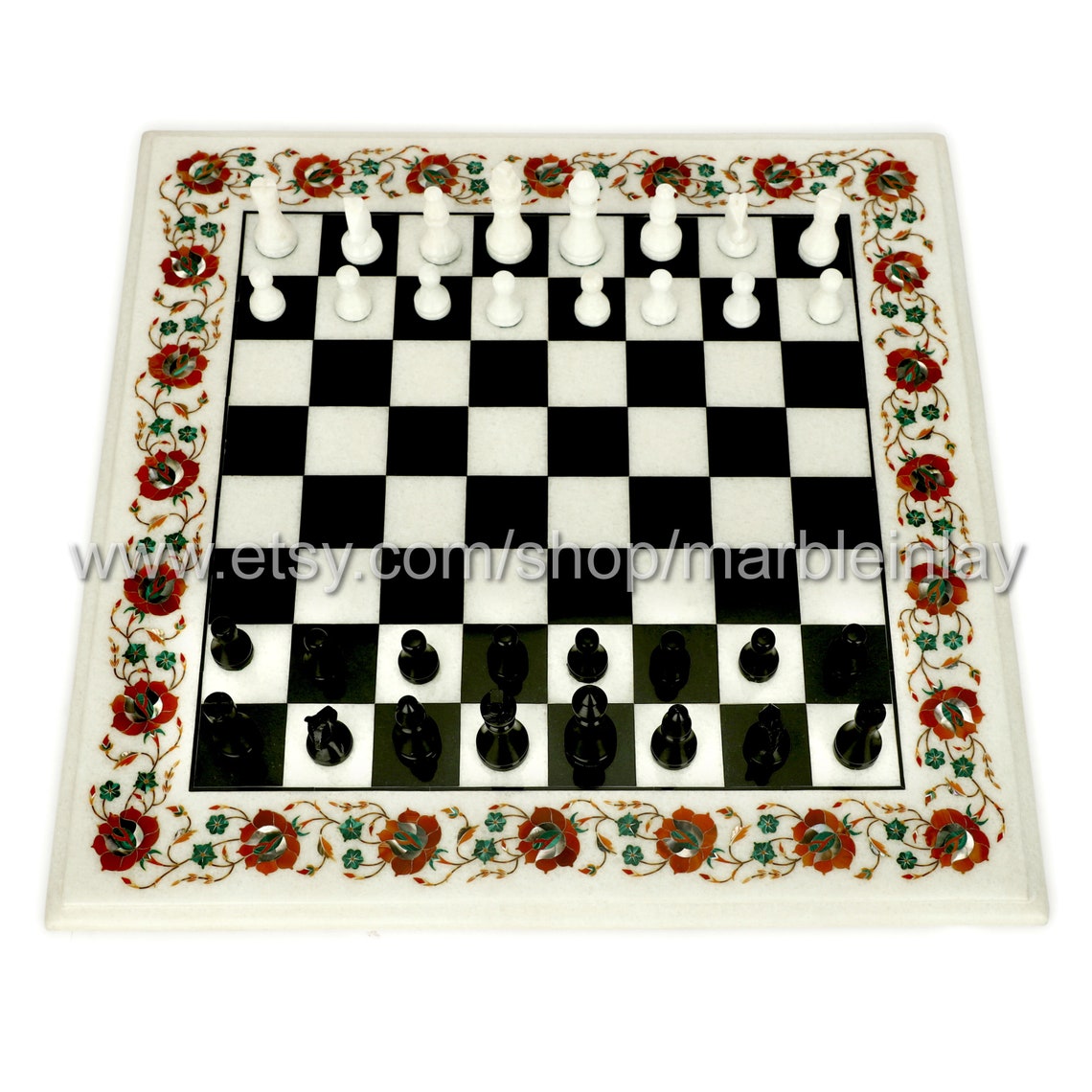 Large Chess Board With Chess Set Living Room Coffee Table | Etsy