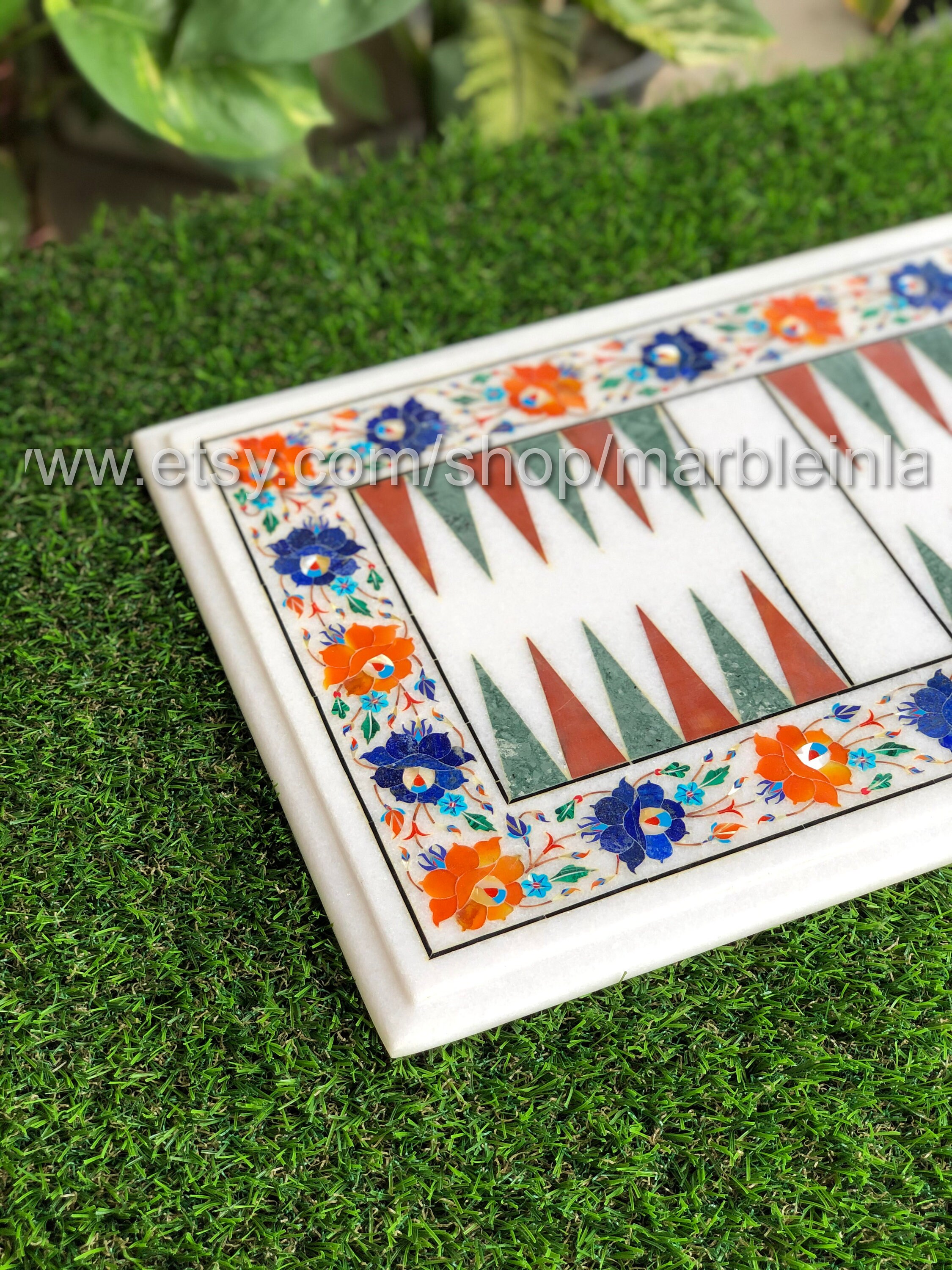 Handmade Backgammon Set Backgammon Board Game Side Table | Etsy