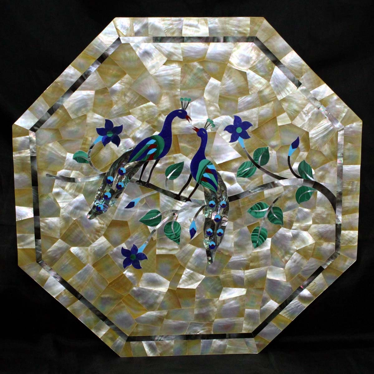 Marble Side Table Peacock Design Mother of Pearl inlay | Etsy