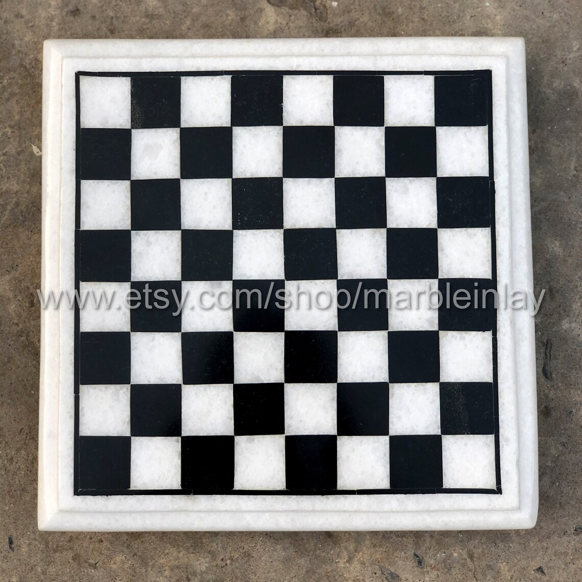 Handmade Stone Chess Set With Marble Board Gift for Adult Game | Etsy