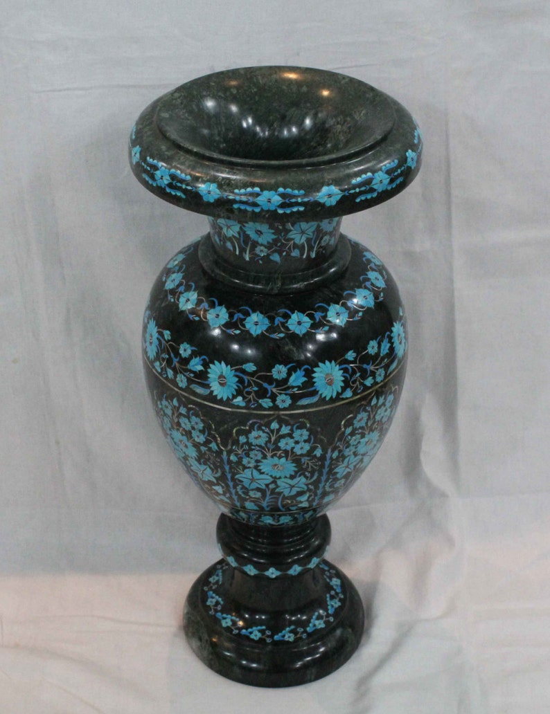 Flower Vases Antique Marble Inlay Flowers Pot With Free - Etsy