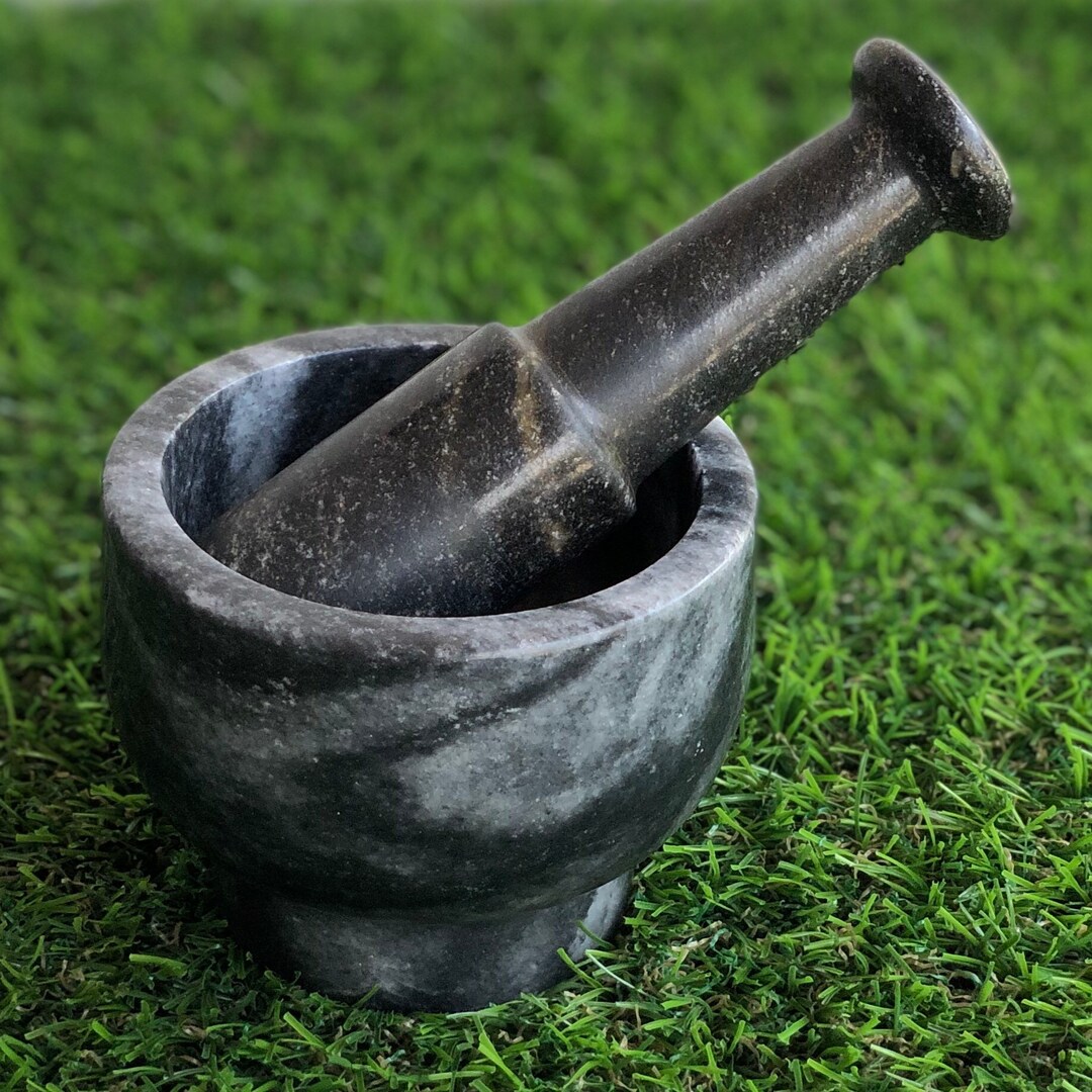 Marble Mortar and Pestle Spices Grinder Herb Grinder Beautiful - Etsy