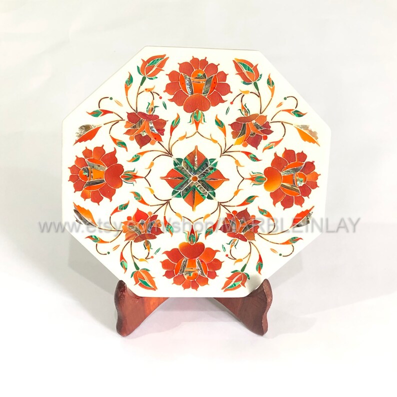 Marble Inlay Plates Handmade Charcuterie Board Marble Cheese | Etsy