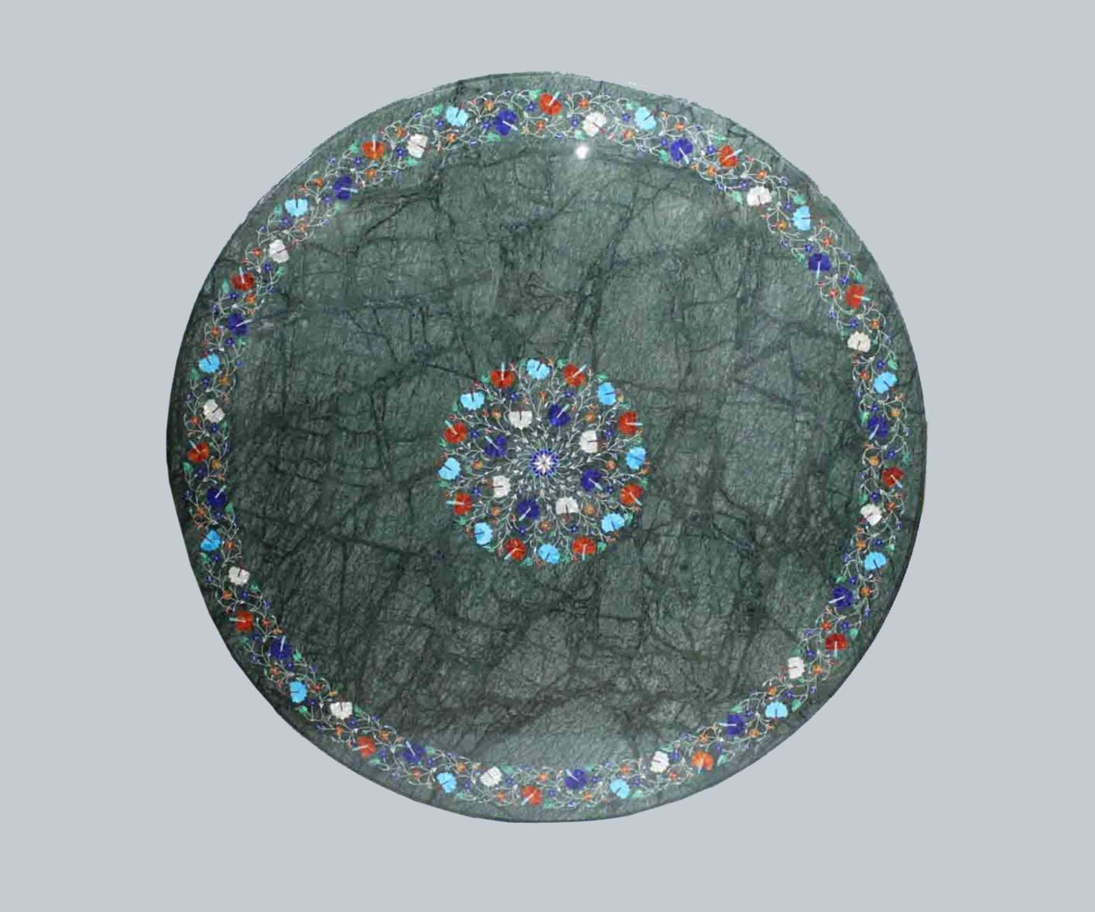 Round Marble Inlay Dining Table Top | Etsy