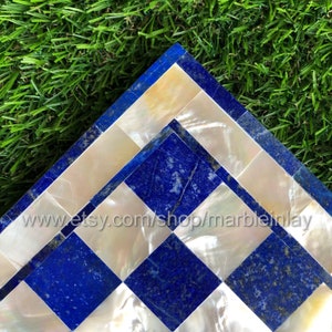 The Queens Gambit Chess Set Lapis Lazuli Inlay Premium Marble Chess ...