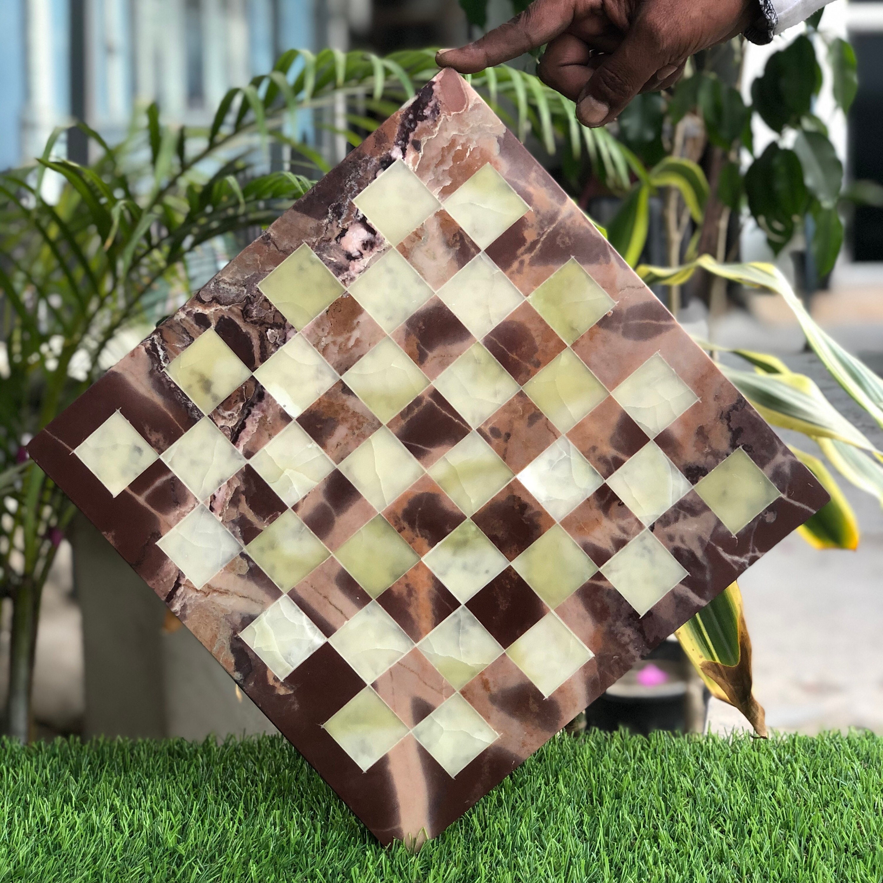 Marble Chess Table With Pieces Set Unique Board Games | Etsy