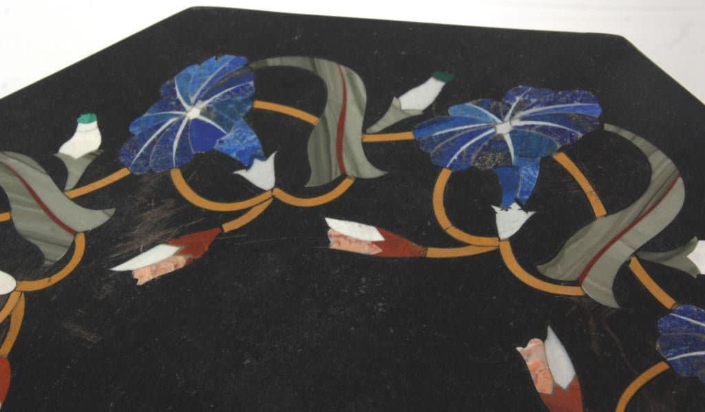 Marble Inlay Table Top Pedestal Handmade Pietra Dura Art | Etsy