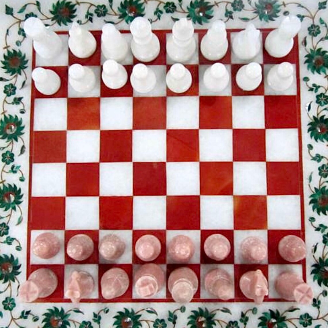 Marble Chess Set With Board Decorative Chess Game Set With - Etsy
