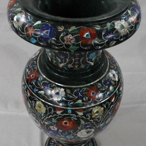 Flower Vase Hand Carved Marble Inlay Flowers Pot Inlaid With ...
