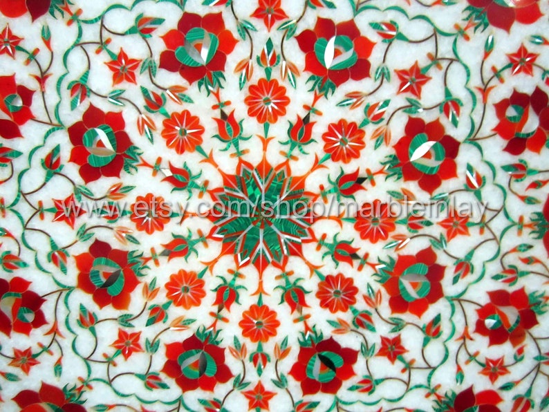 Living Room Side Table Marble Inlay Corner Table for Sofa - Etsy