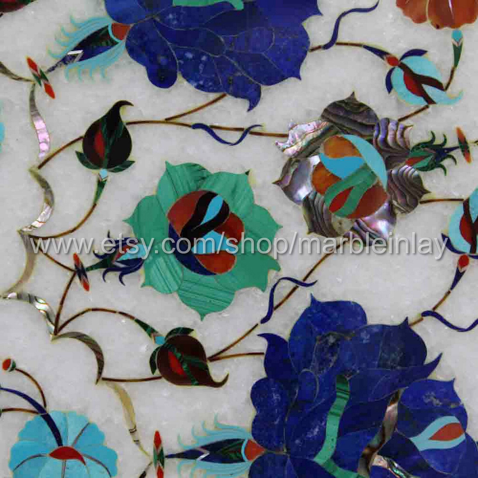 Kitchen & Dining Room Table Top Marble Inlay Handmade - Etsy