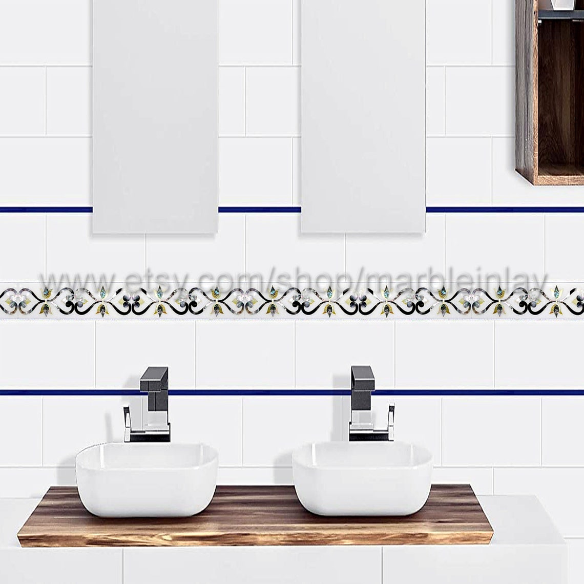 Wall Tiles for Decor Handmade Kitchen Backsplash Border Tiles - Etsy