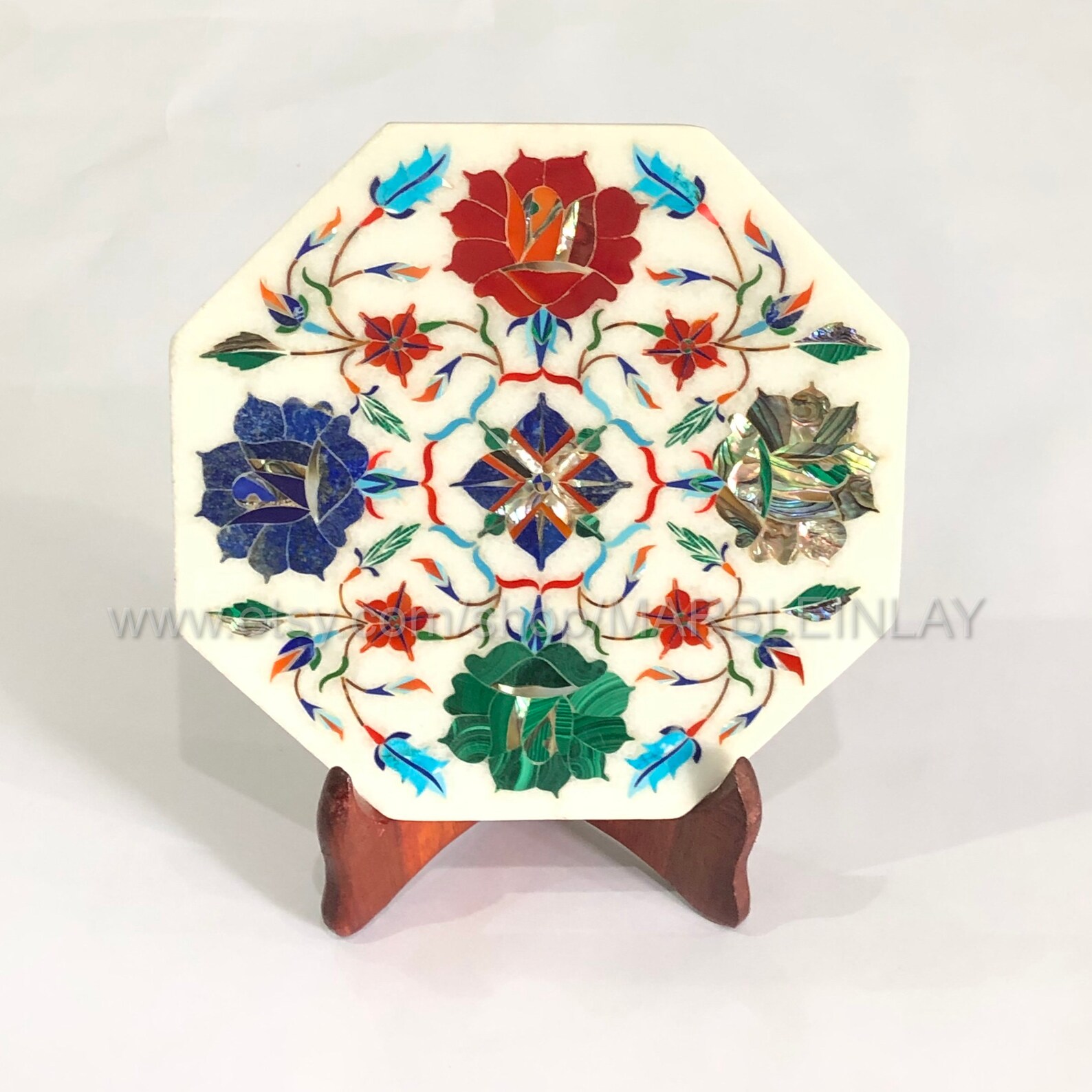 Marble Inlay Plates Handmade Charcuterie Board Marble Cheese | Etsy