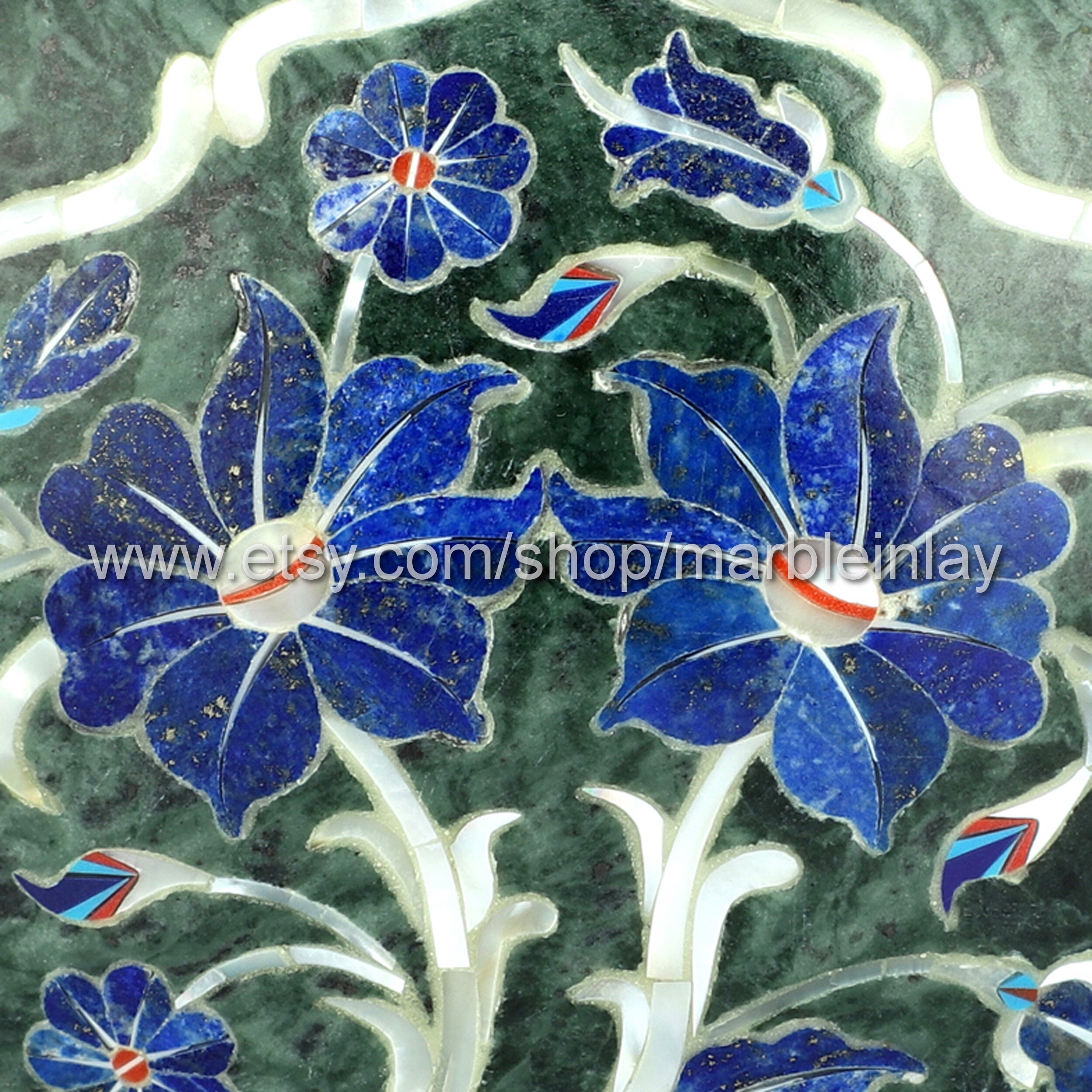 Green Flower Pot Marble Inlay Succulent Planter Home Decor | Etsy