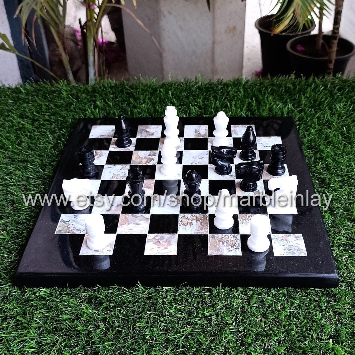 Marble Chess Set With Board - Etsy