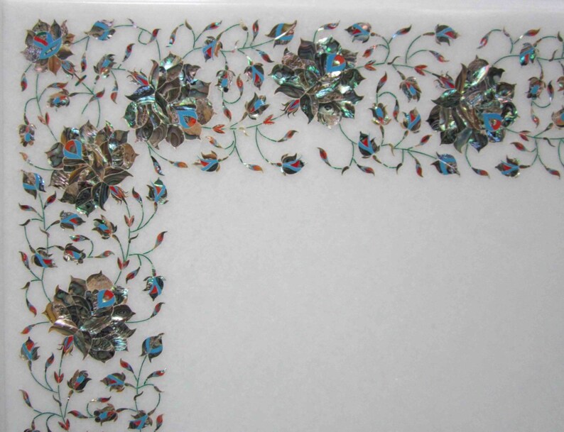 Marble Coffee Table Top Abalone Shell Inlay | Etsy