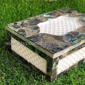 Marble Jewellery Box Abalone Shell Inlay Jewelry Organizer - Etsy