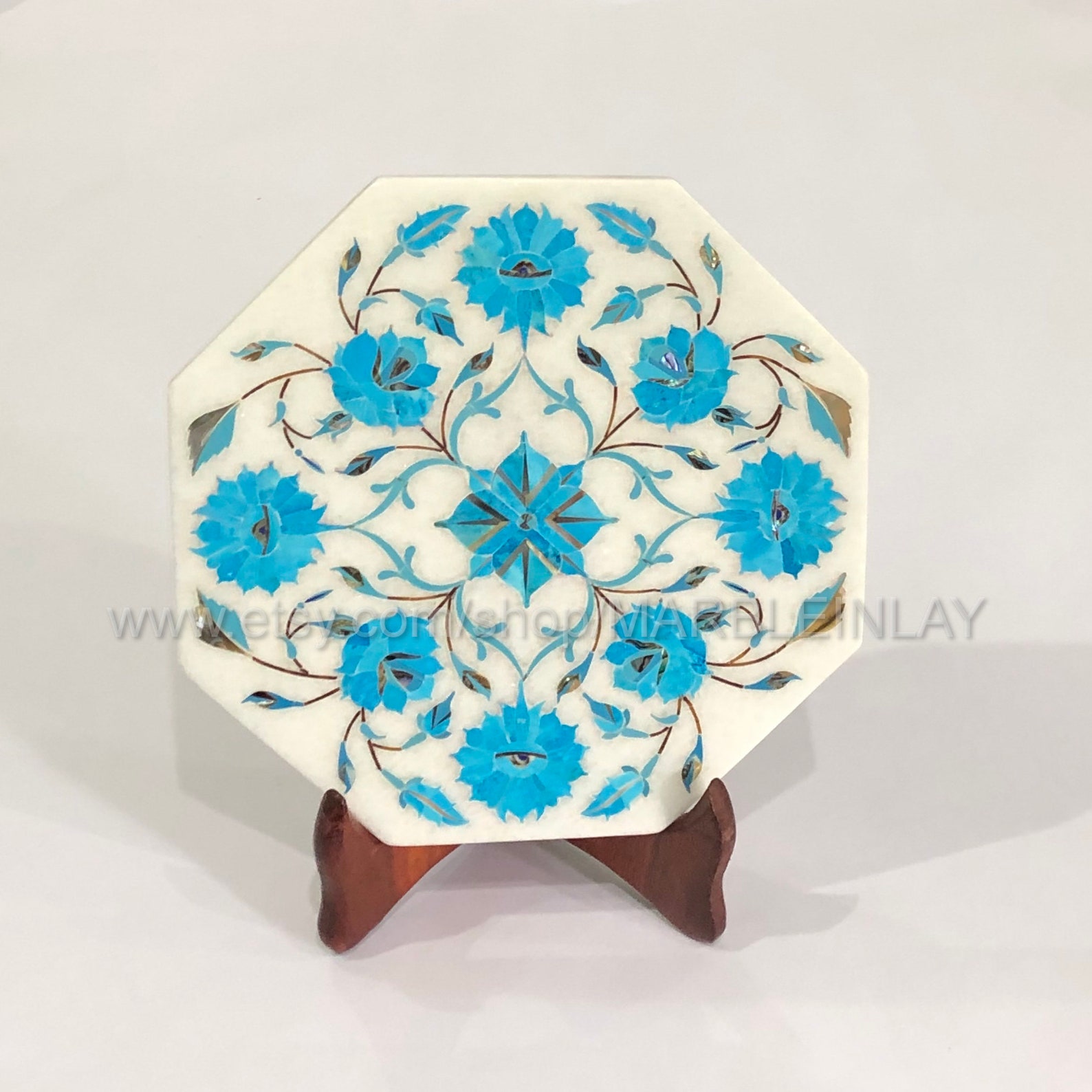 Marble Inlay Plates Handmade Charcuterie Board Marble Cheese | Etsy