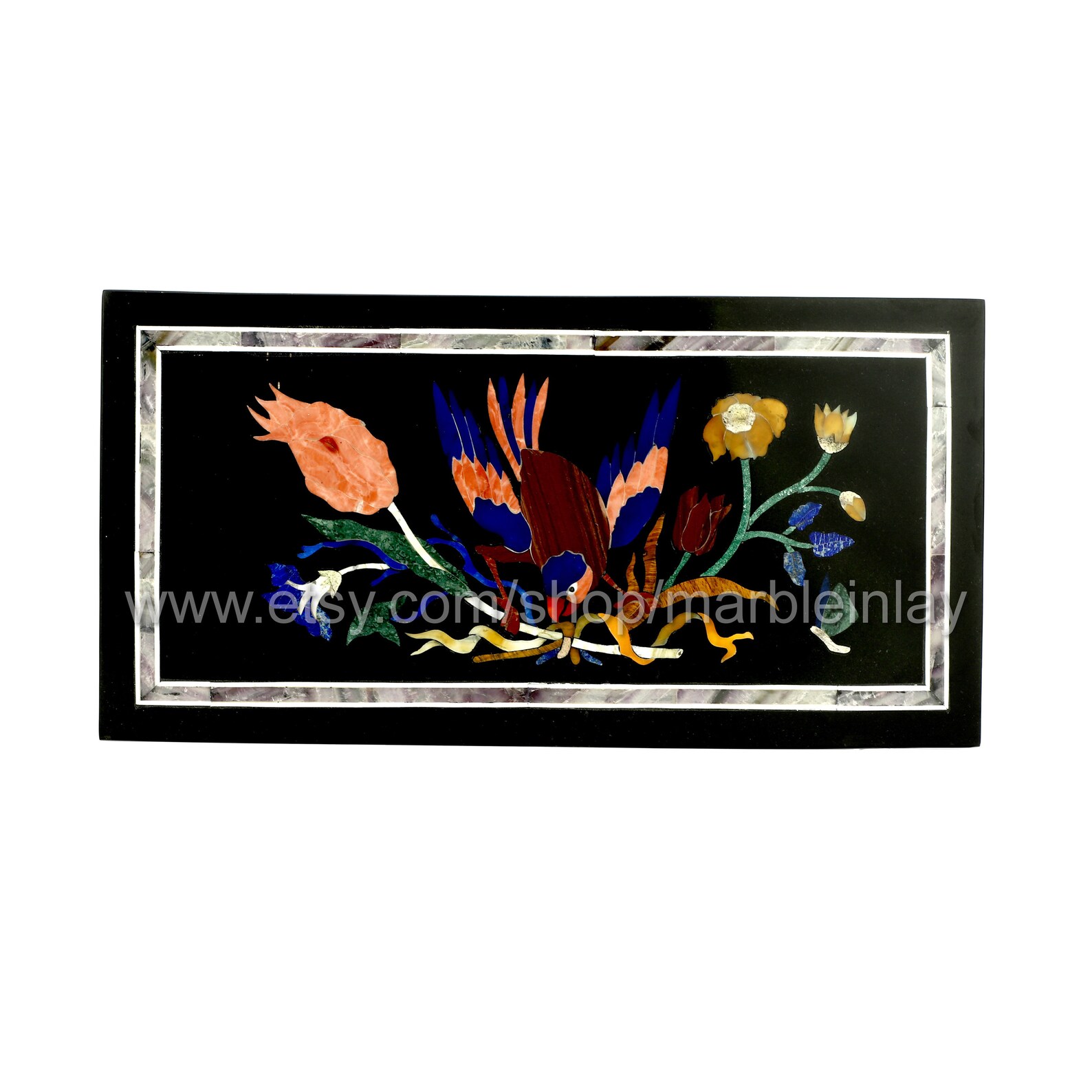 Modern Royal Medallion Backsplash Tile Marble Inlay Wall or - Etsy