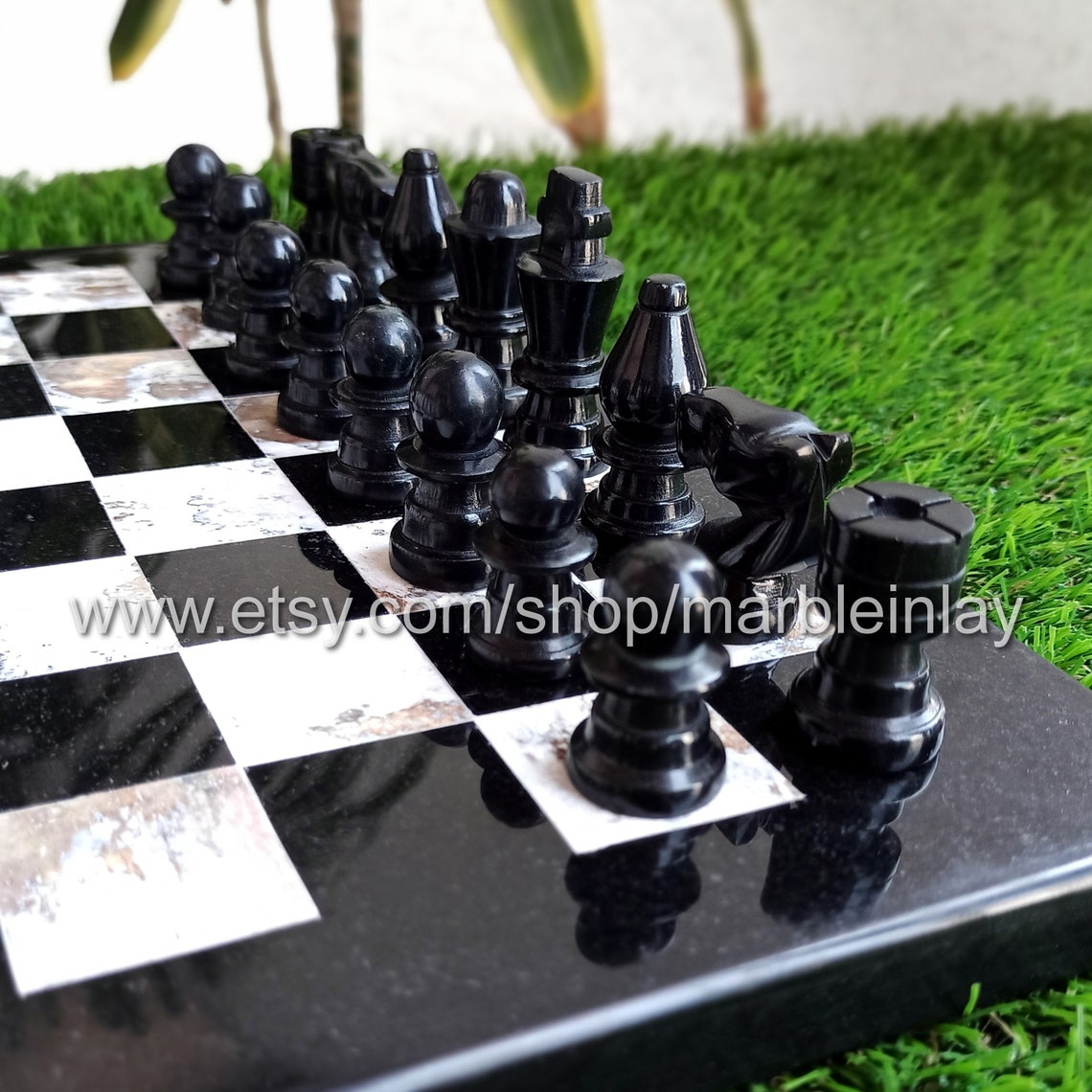 Marble Chess Set With Board - Etsy