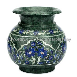 Green Flower Pot Marble Inlay Succulent Planter Home Decor - Etsy