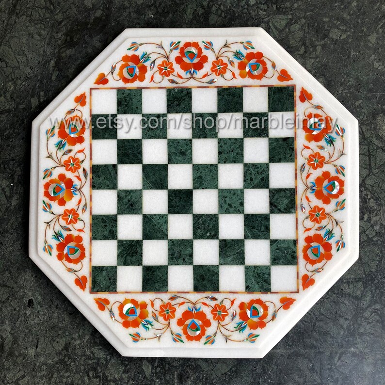 Marble Chess Table With Pieces Set Unique Board Games for - Etsy
