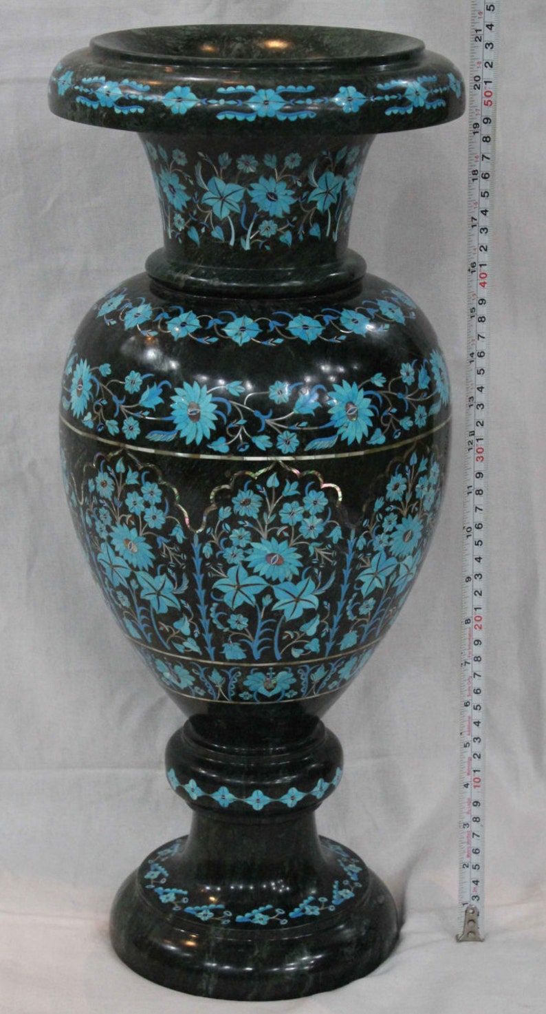Flower Vases Antique Marble Inlay Flowers Pot With Free - Etsy